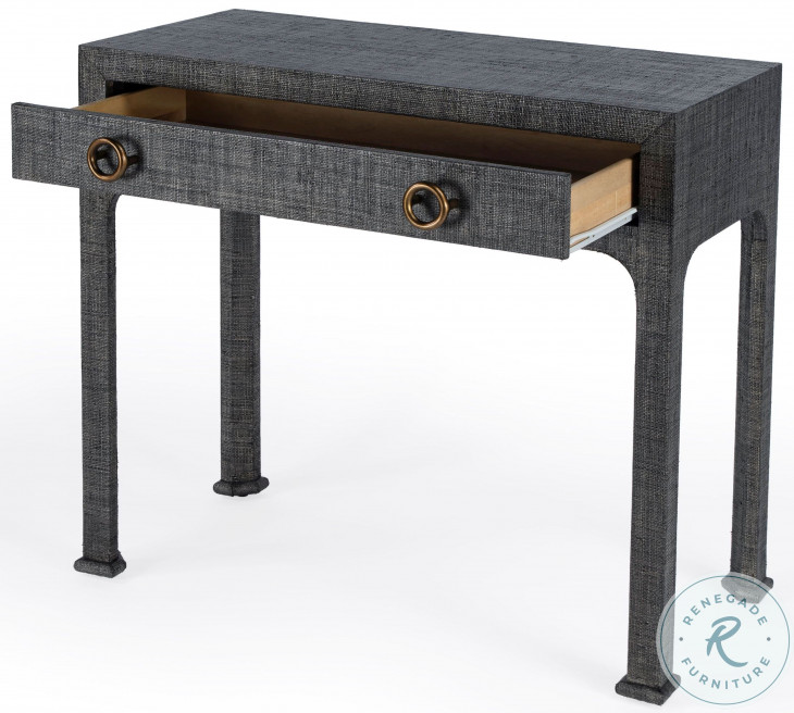 Chatham Charcoal Raffia Console Table From Butler | Coleman Furniture