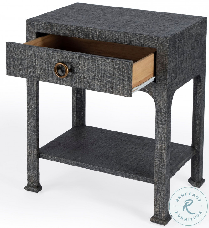 Chatham Charcoal Raffia Nightstand From Butler | Coleman Furniture