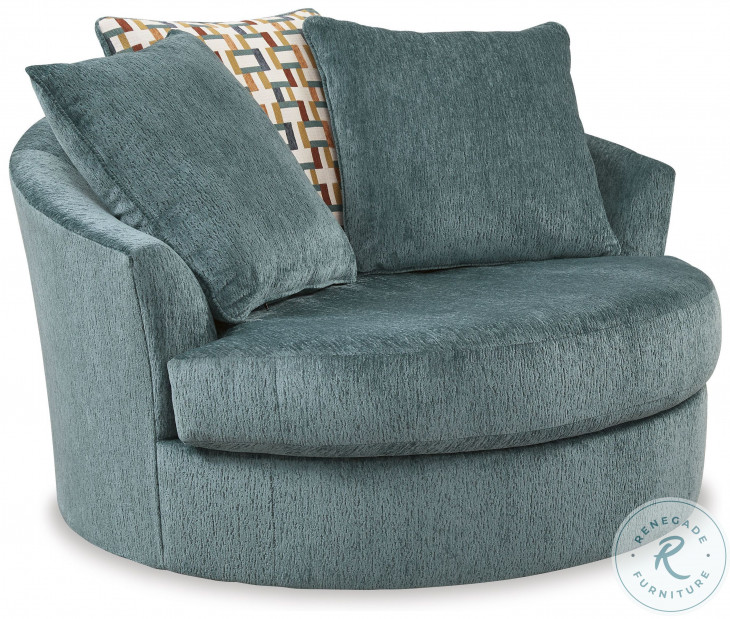 Laylabrook Teal Swivel Accent Chair From Ashley Furniture | Coleman ...