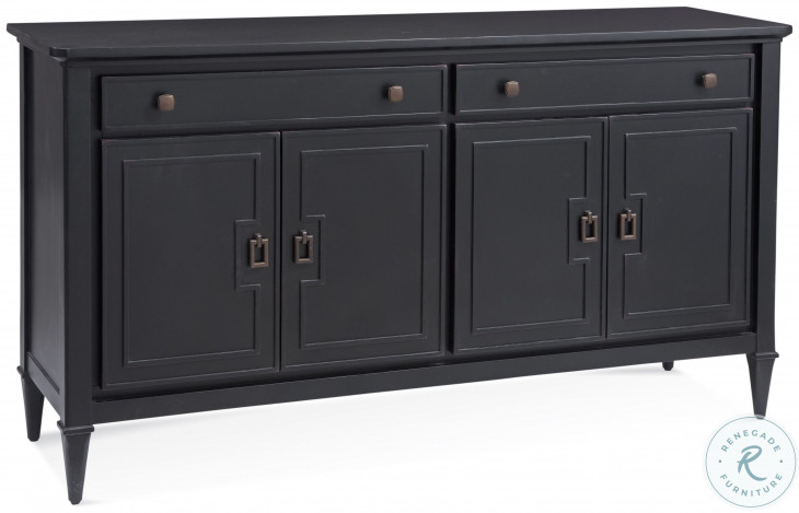Hudson Antique Black 2 Drawer Server From Bassett Mirror | Coleman ...