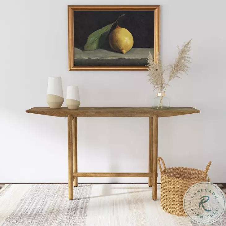 Darius Natural Mango Entryway Console Table From Coaster Furniture ...