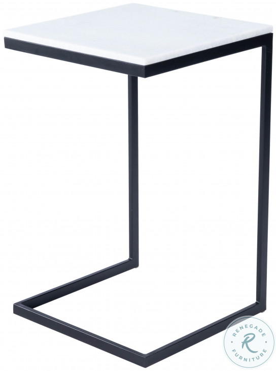 Lawler White and Black End Table from Butler | Coleman Furniture