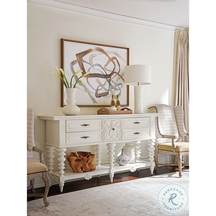 Realto White 5 Drawer Sideboard From Barclay Butera | Coleman Furniture