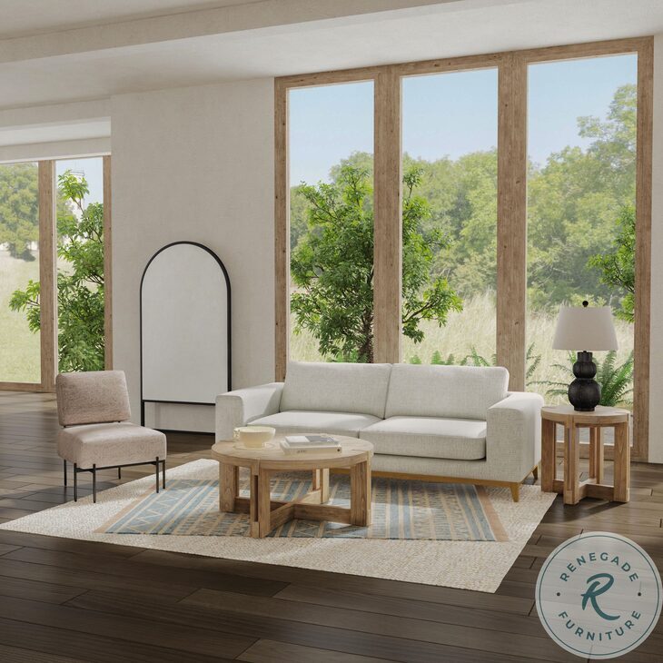 McGuire Natural Cocktail Table From Bassett Mirror | Coleman Furniture