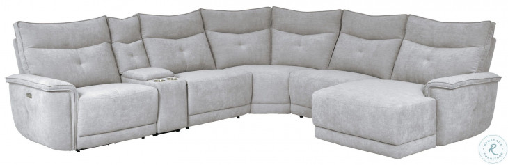 Tesoro Mist Gray Power Reclining Sectional from Homelegance | Coleman ...