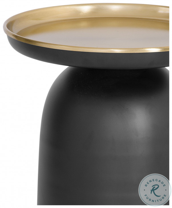 Leta Burnished Brass And Black Scatter Table From Bassett Mirror ...