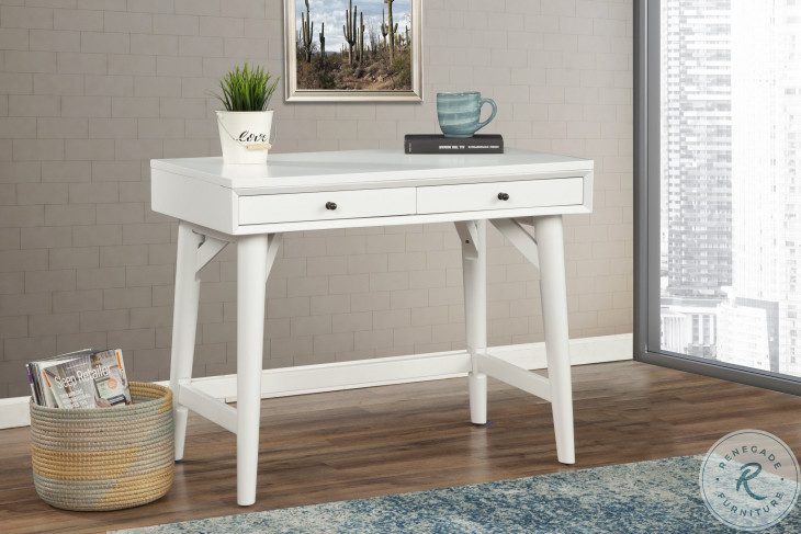 Flynn White Mini Desk From Alpine | Coleman Furniture