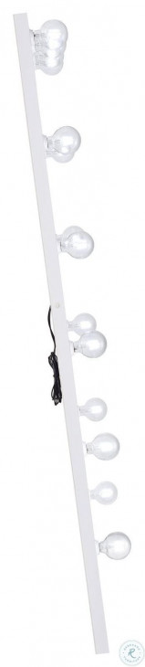 Zayan White High Gloss Floor Mirror With Lighting From Coaster ...