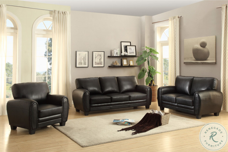 Rubin Black Sofa from Homelegance (9734BK-3) | Coleman Furniture