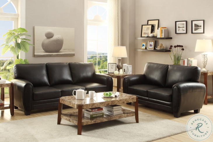 Rubin Black Sofa from Homelegance (9734BK-3) | Coleman Furniture