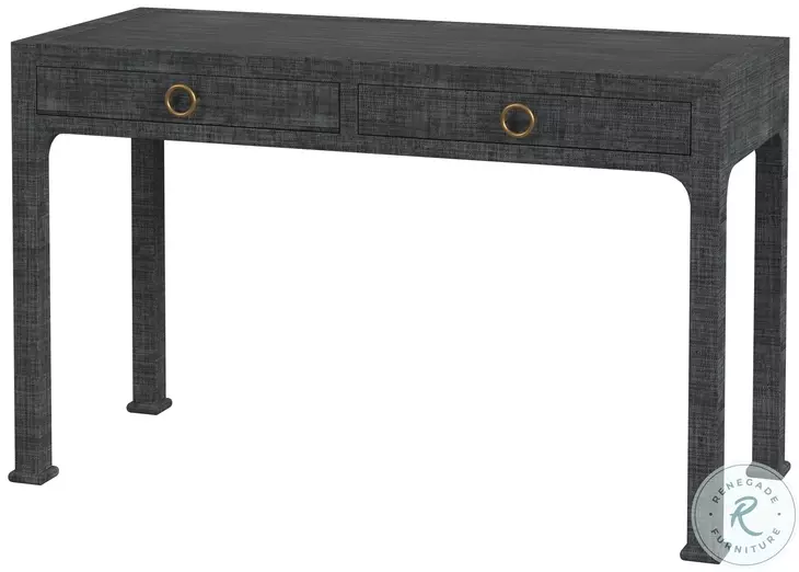 Chatham Charcoal Raffia Desk From Butler | Coleman Furniture