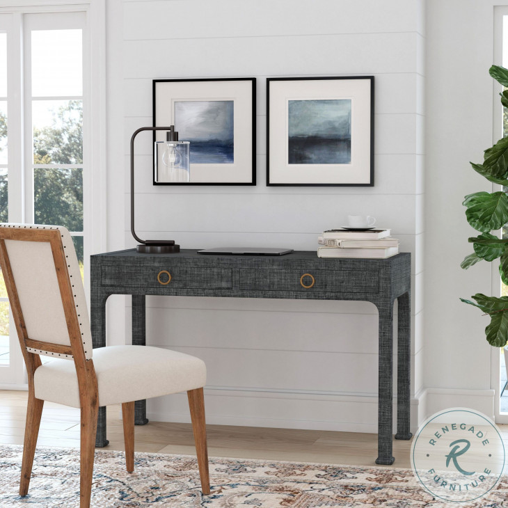 Chatham Charcoal Raffia Desk From Butler | Coleman Furniture
