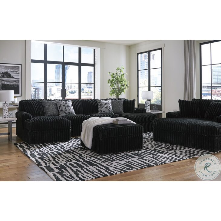 Midnight Madness Onyx Oversized Chaise From Ashley Furniture | Coleman ...