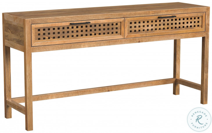 Pentak Natural Console Table From Bassett Mirror | Coleman Furniture