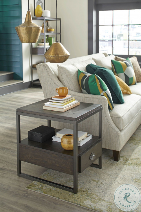 Baja II Cocoa Rectangular Drawer End Table from Hammary | Coleman Furniture