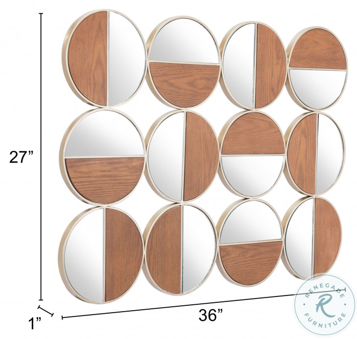 Cycle Multicolor Round Mirror from Zuo | Coleman Furniture