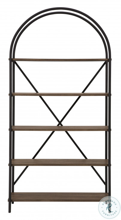Galtbury Brown and Black Bookcase from Ashley | Coleman Furniture
