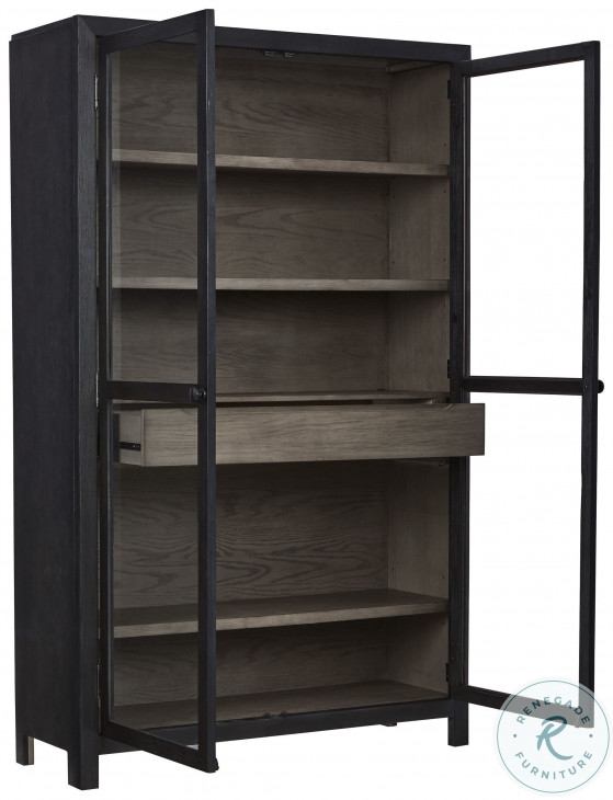Lenston Black And Gray Tall Accent Cabinet From Ashley Furniture ...