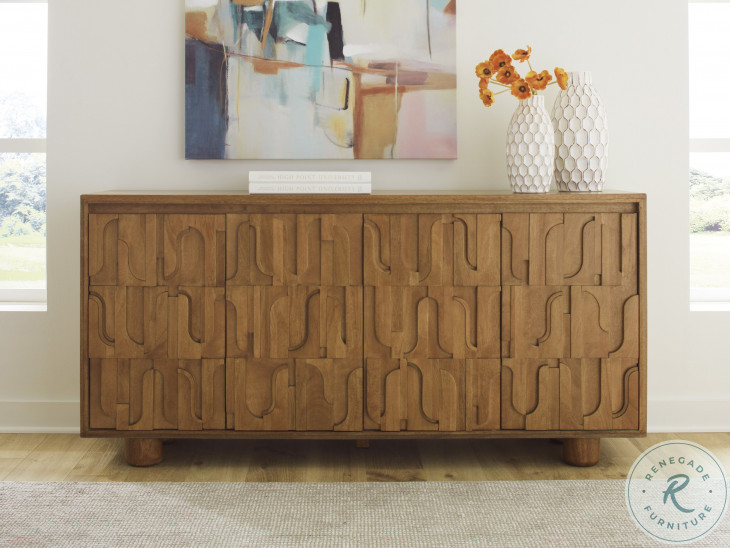 Gadburg Honey Brown Accent Cabinet From Ashley Furniture | Coleman ...