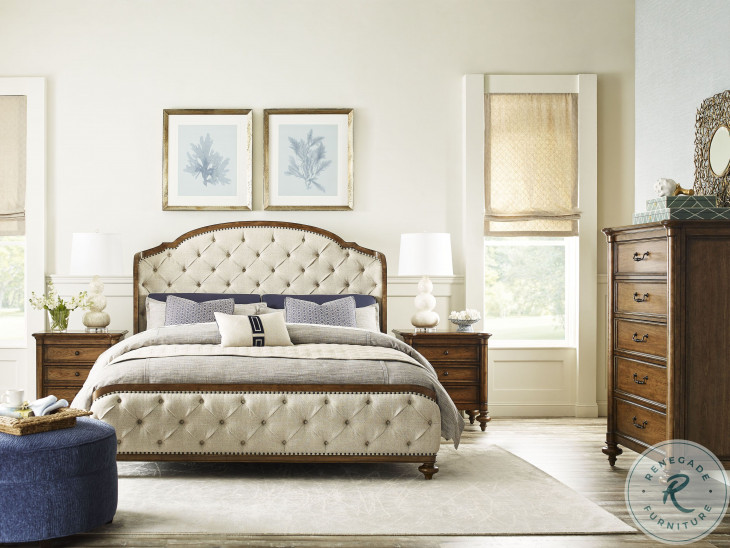 Berkshire Warm Cognac Glendale King Upholstered Shelter Bed From ...