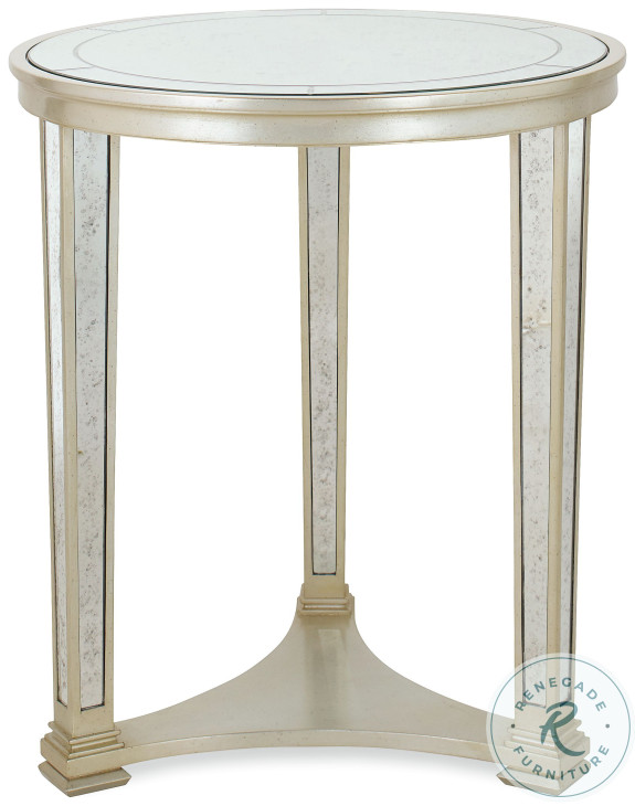 Ferrars Antique Mirrored And Palais Silver Leaf Side Table From Century ...