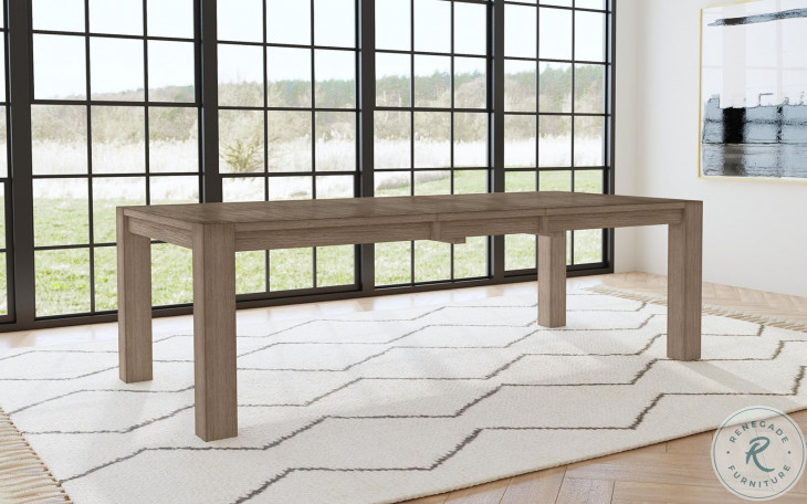Anacortes Dark Taupe Leg Extendable Dining Table From A-America ...