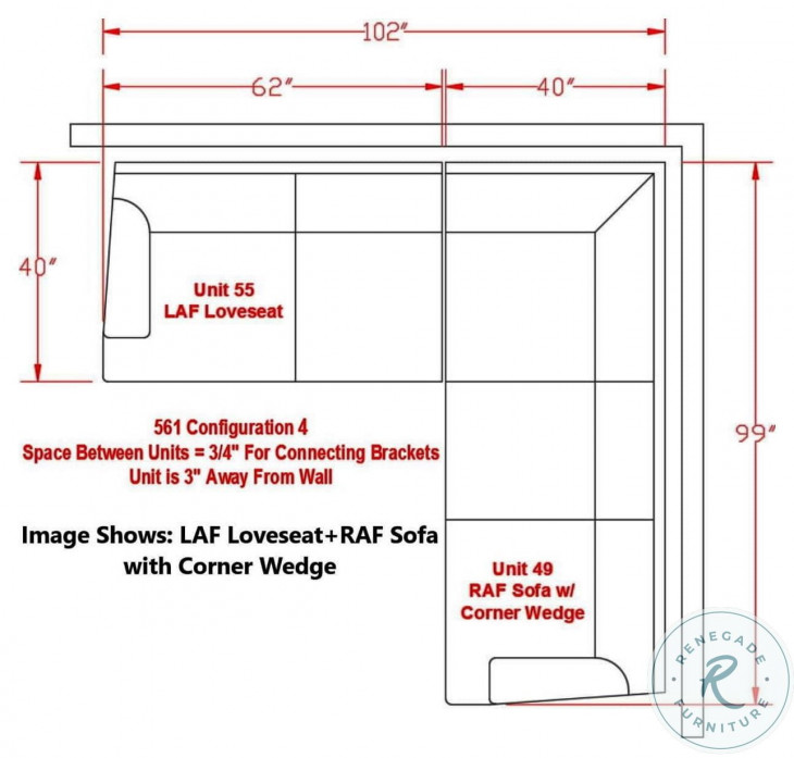 Bovarian Stone LAF Sectional Bundle From Ashley Furniture | Coleman ...