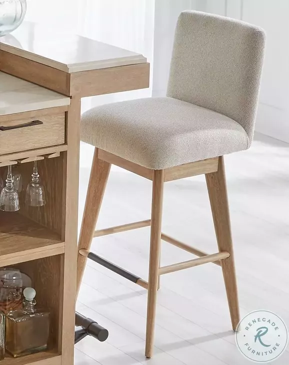 Escape Neutral Swivel Bar Stool From Parker House | Coleman Furniture