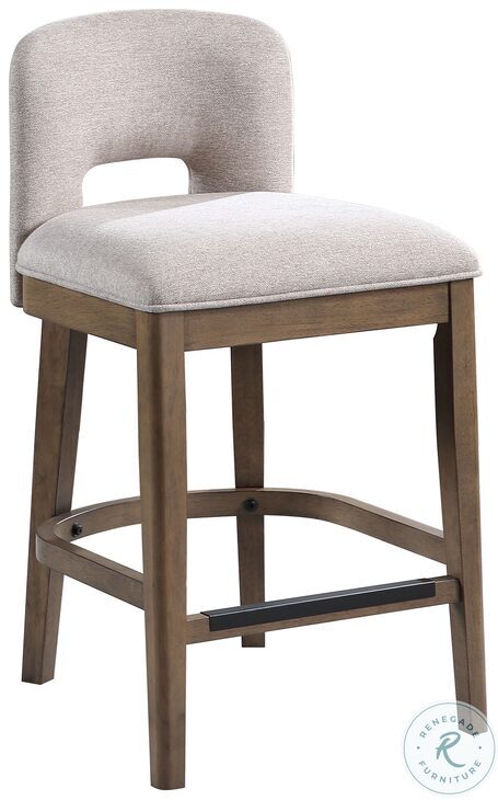 Bistro Beige And Mocha Brown 26" Counter Height Stool From American ...