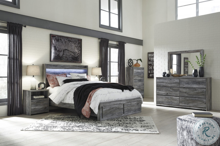 Baystorm Gray Storage Panel Bedroom Set from Ashley | Coleman Furniture