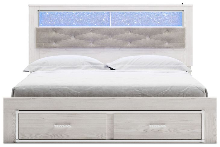 Altyra White King Bookcase Storage Bed From Home Gallery Stores | Home ...