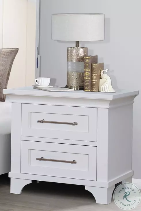 B00299 White Nightstand From Avalon Furniture | Coleman Furniture