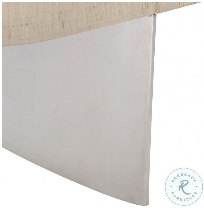 Almeda Plated Bleached Raffia And Polished Stainless Steel Dresser ...