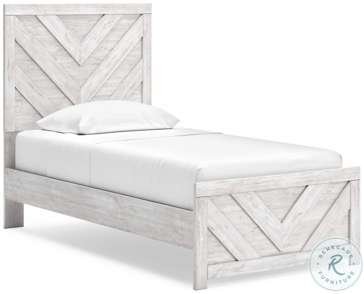 Cayboni Whitewash Twin Panel Bed From Ashley Furniture | Coleman Furniture