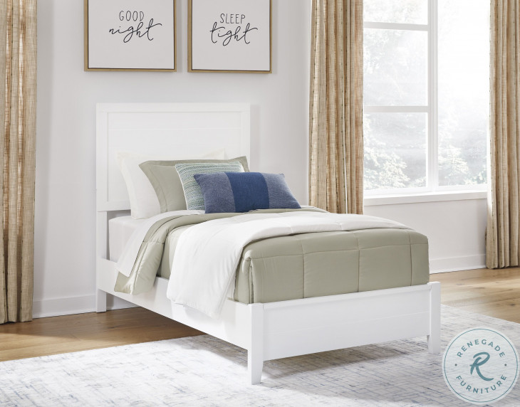 Binterglen White Twin Panel Bed From Ashley Furniture | Coleman Furniture
