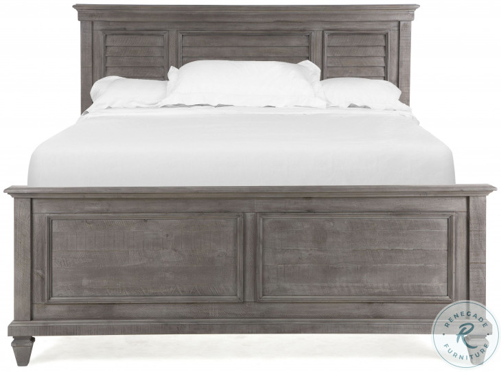 Lancaster Dovetail Grey Queen Shutter Panel Bed | HomeGalleryStores.com ...