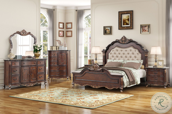 Constantine Cherry Panel Bedroom Set from New Classic | Coleman Furniture