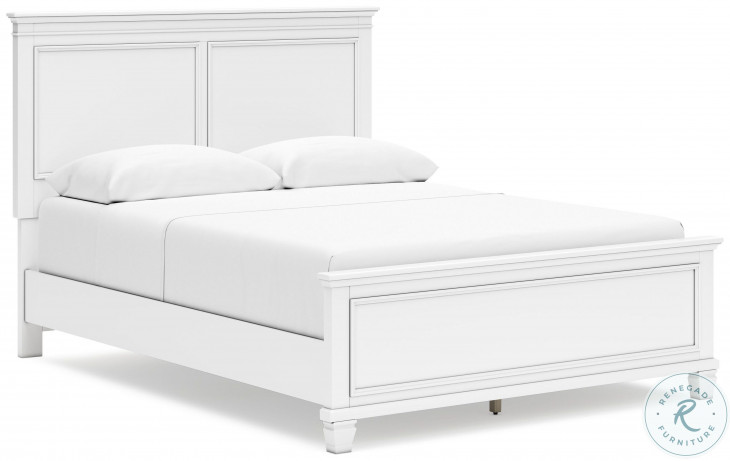 Fortman White Queen Panel Bed From Ashley Furniture | Coleman Furniture