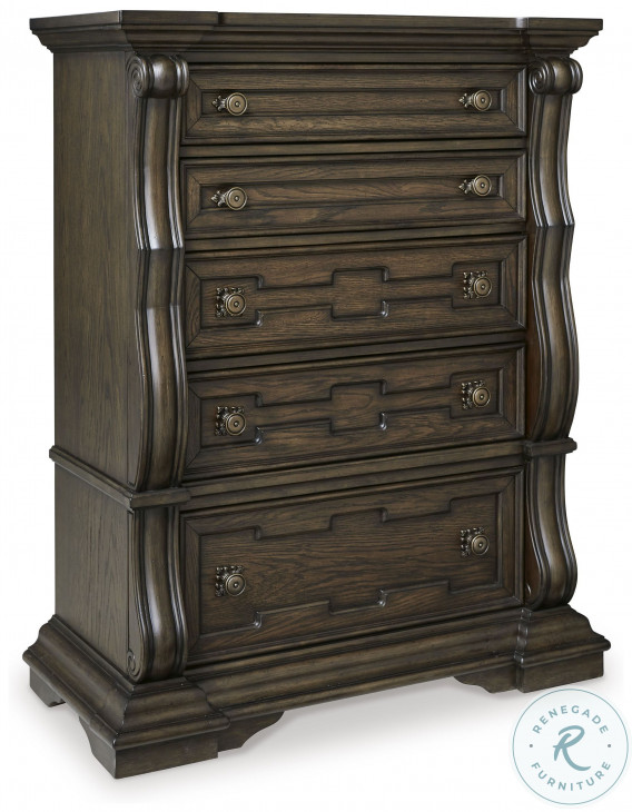 Maylee Dark Brown Chest From Ashley Furniture | Coleman Furniture