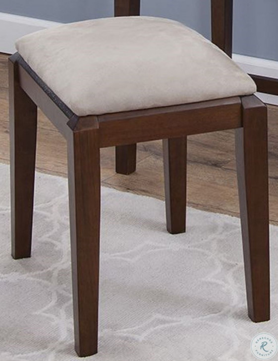 Home Accents Espresso Upholstered Vanity Stool from John Thomas ...