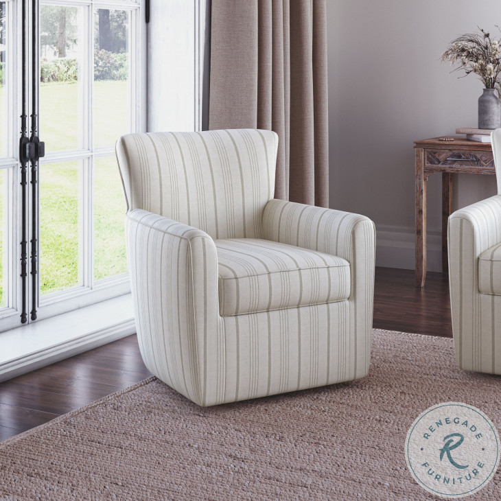 Blakely Harper Beige Swivel Accent Chair From Jofran | Coleman Furniture