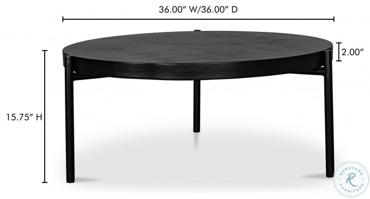 Mendez Black Outdoor Coffee Table From Moes Home | Coleman Furniture