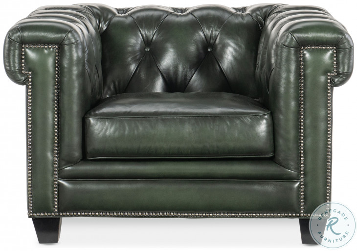 Charleston Black Tufted Leather Chair From Hooker | Coleman Furniture