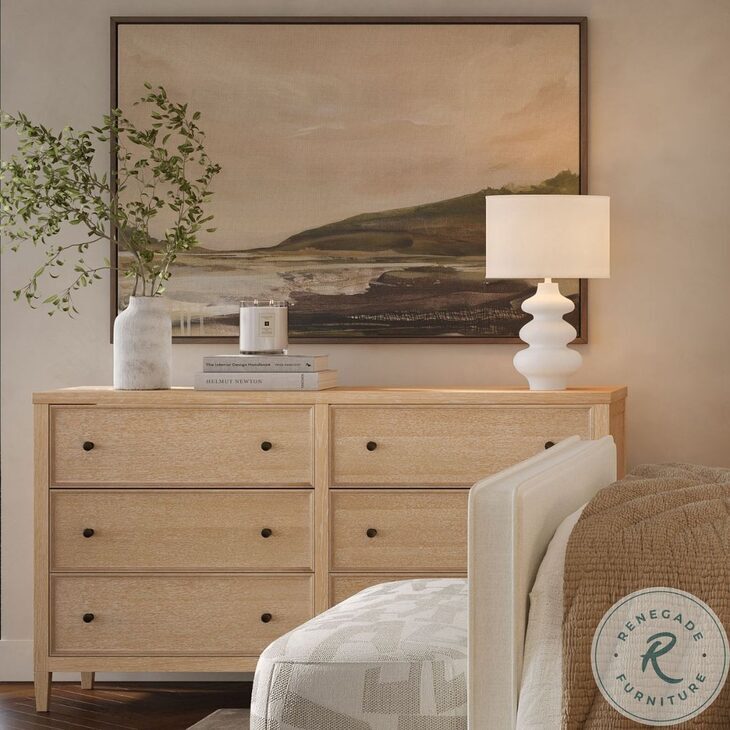 Bristol Park Whitewashed Oak Wood 6 Drawer Dresser From Coleman ...