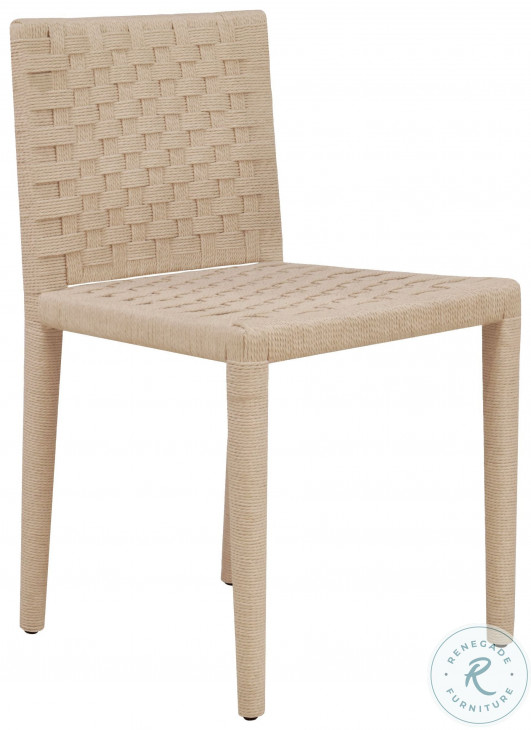 Burbank Natural Rope Basket Weave Pattern Dining Chair From Worlds Away ...