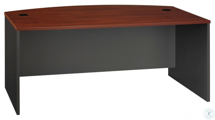 Series C Hansen Cherry 72 Inch Bow Front Desk Shell from Bush (WC24446 ...