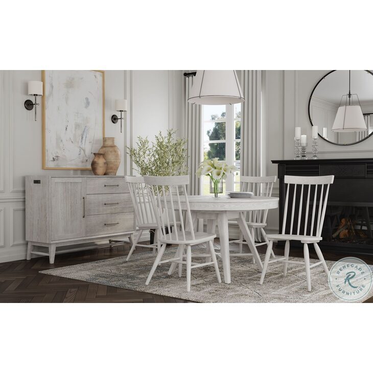 Bayside White Extendable Round Dining Table From Intercon | Coleman ...