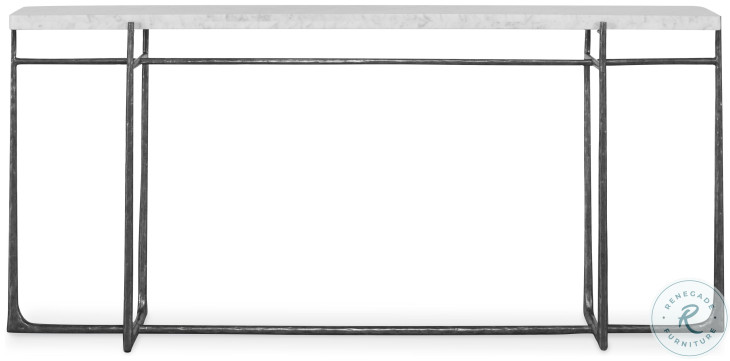 Calore White Carrara Marble And Pewter Console Table From Century ...