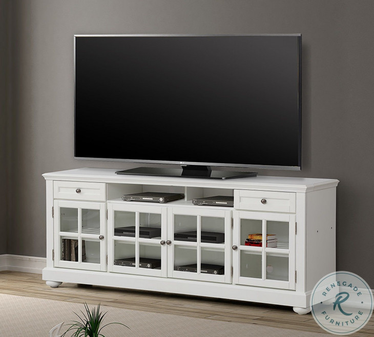 Cape Cod Vintage White 76" TV Console from Parker House | Coleman Furniture