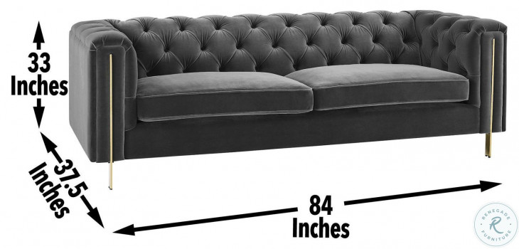 Charlene Gray Button Tufted Sofa From Steve Silver | Coleman Furniture